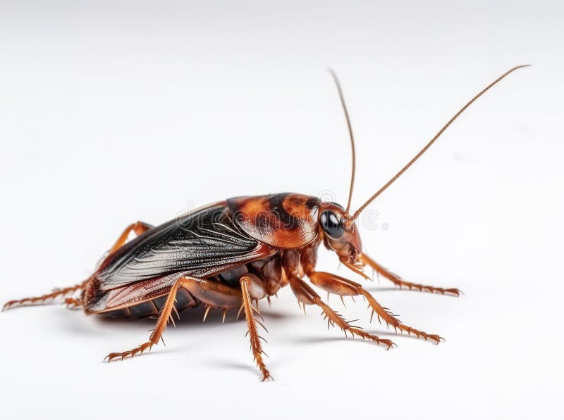 Isolated Cockroach on White Background Stock Illustration ...
