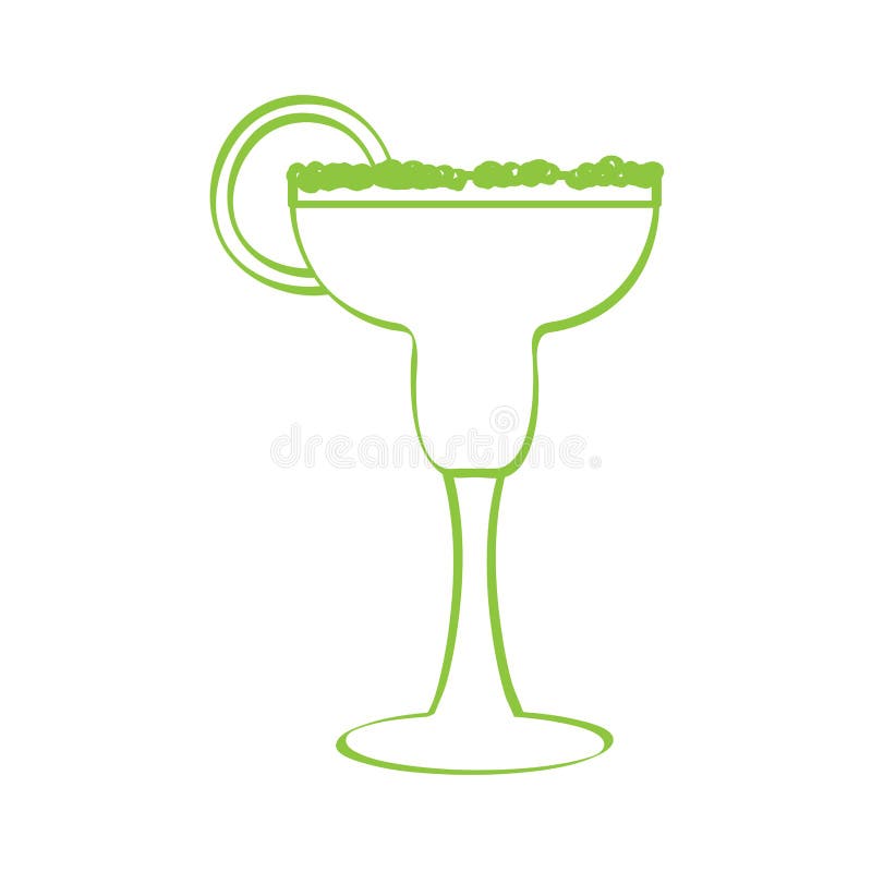Outline of a cocktail stock vector. Illustration of design - 107587282