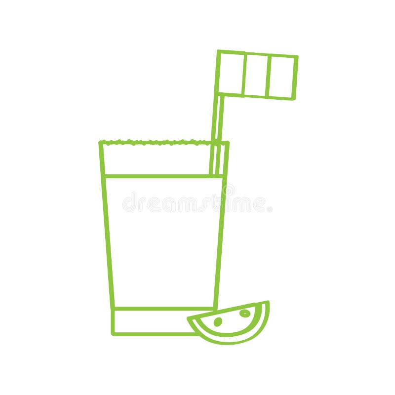 Outline of a cocktail stock vector. Illustration of design - 107587282