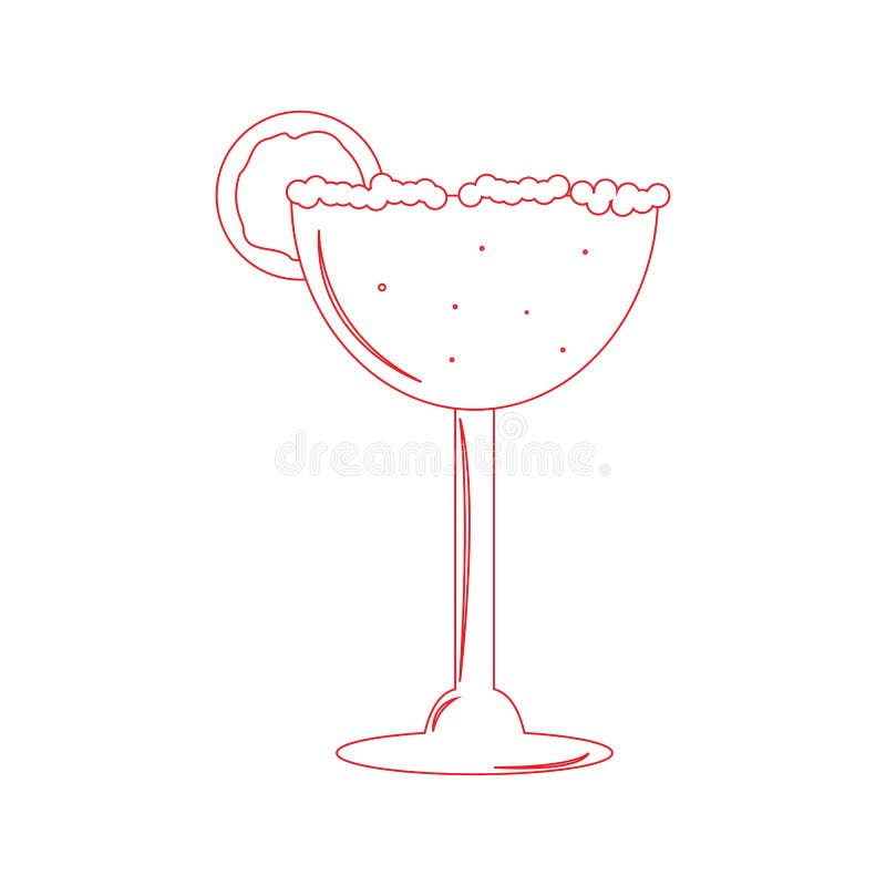 Outline of a cocktail stock vector. Illustration of design - 107587282