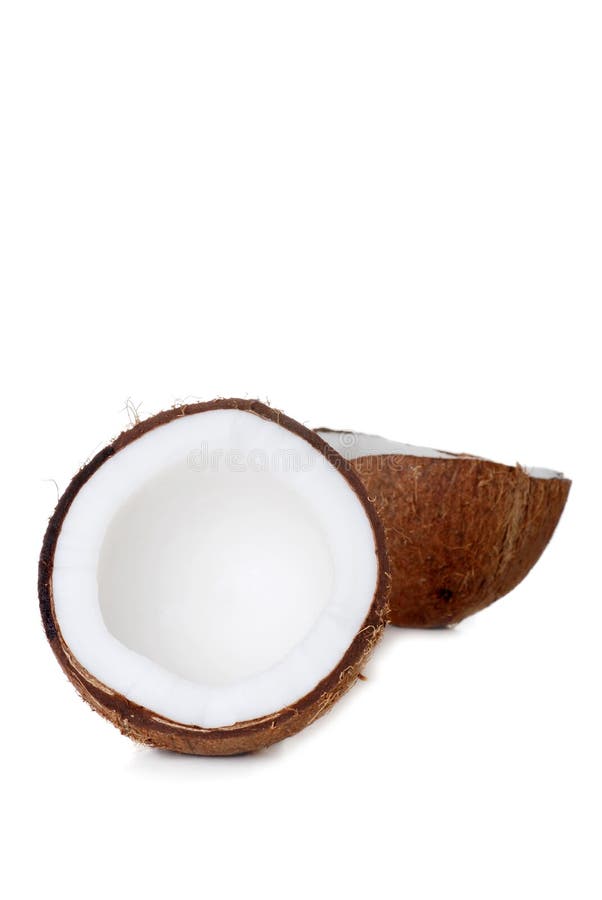 Coconut Milk Pouring Side View Isolated on White Background Stock Photo ...