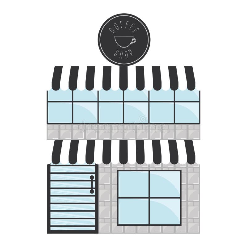 Isolated coffee shop stock vector. Illustration of interior - 216352635