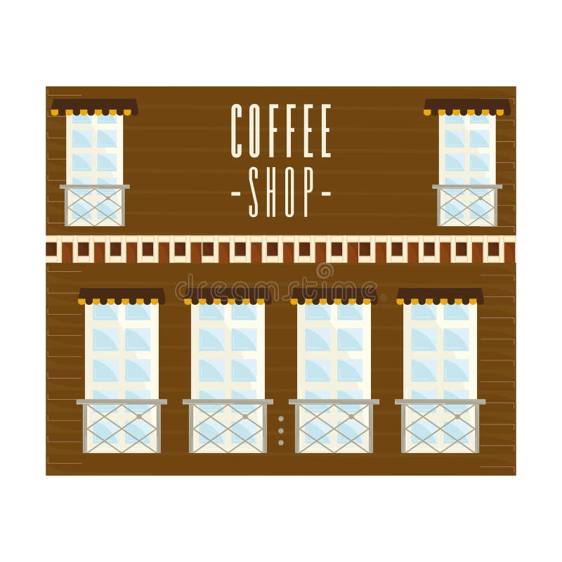 Isolated coffee shop stock vector. Illustration of shop - 216353082
