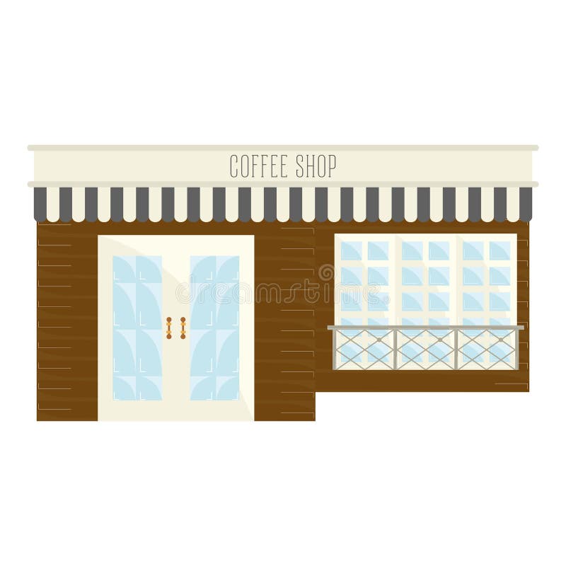 Isolated coffee shop stock vector. Illustration of building - 216352950
