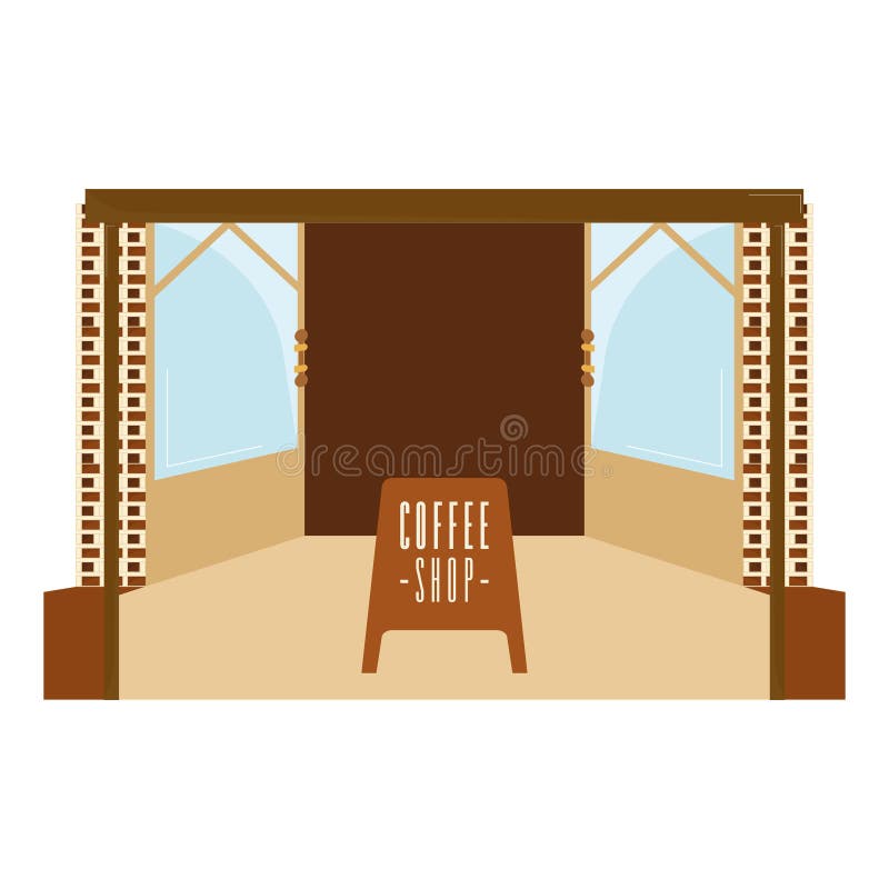 Isolated coffee shop stock vector. Illustration of vector - 216353022