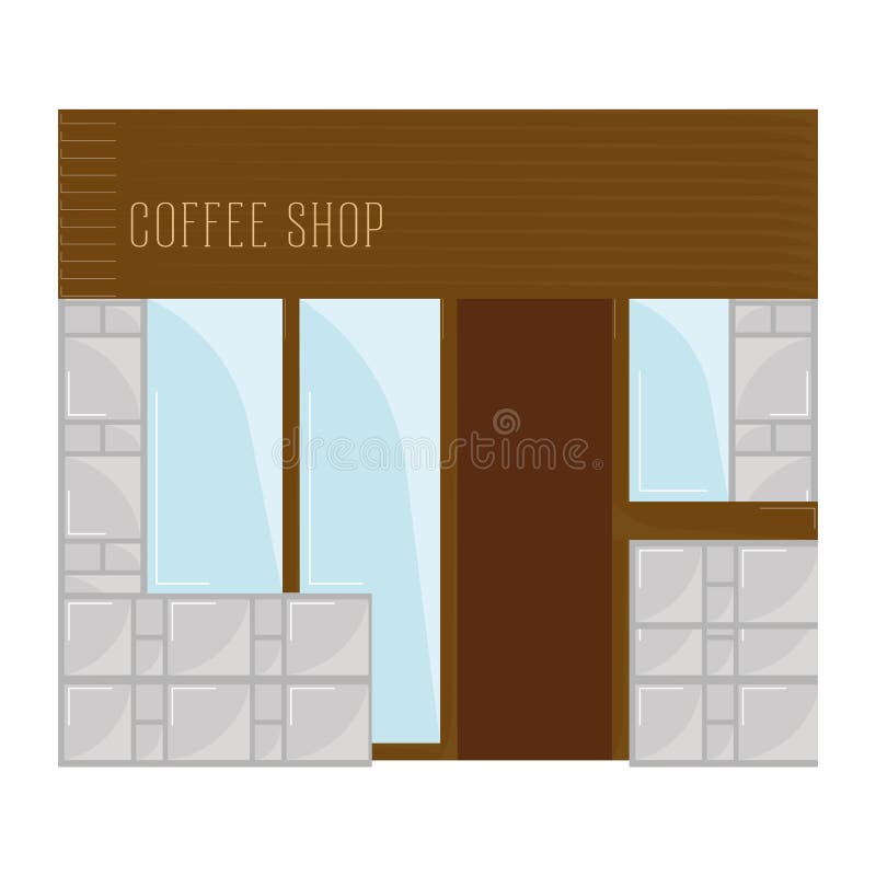 Isolated coffee shop stock vector. Illustration of city - 216353063