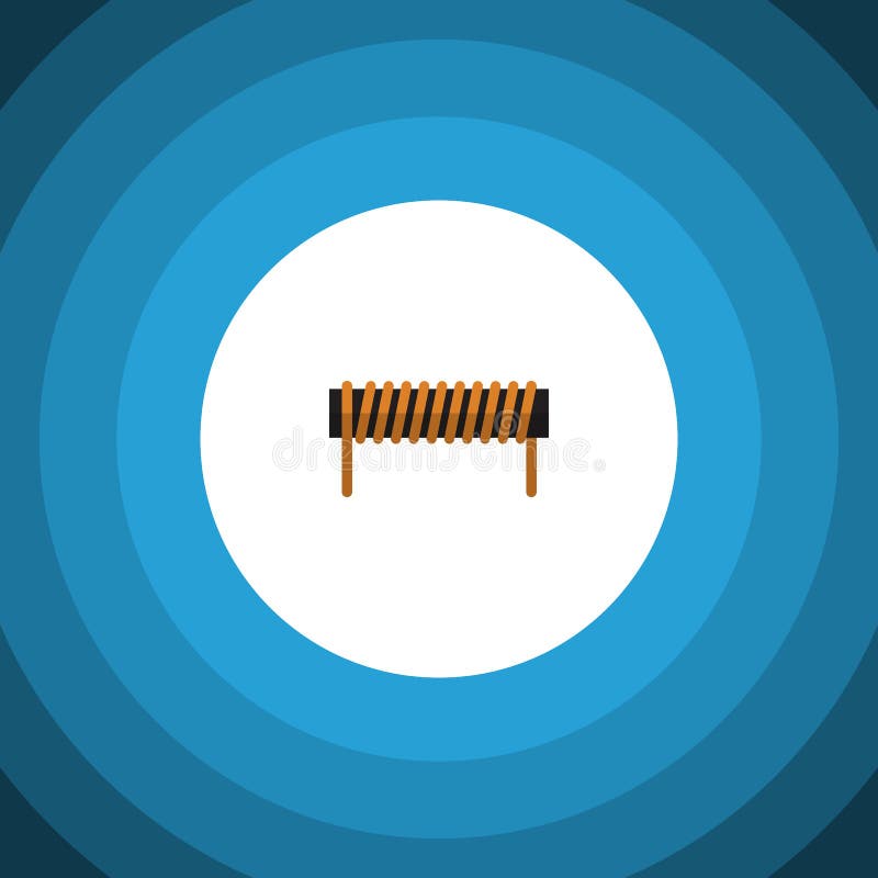 Isolated Coil Copper Flat Icon. Bobbin Vector Element Can Be Used for ...