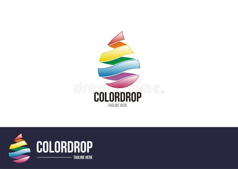 Color drops logo stock vector. Illustration of bright - 134084885