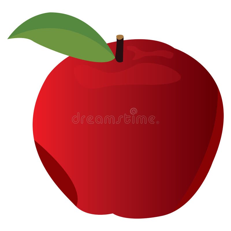 Isolated colored apple stock vector. Illustration of juicy - 85723907