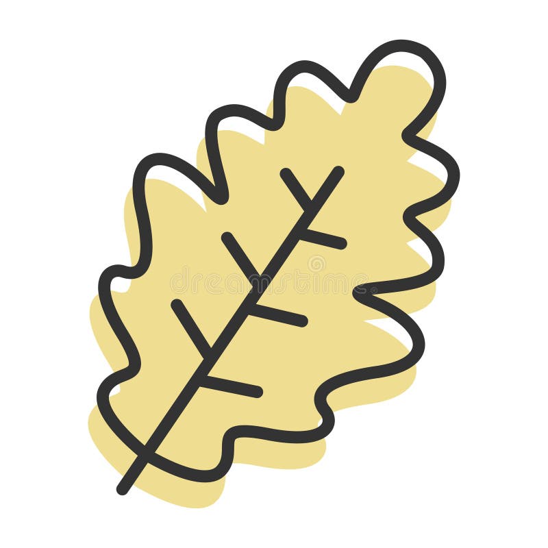 Isolated Colored Autumn Leaf Icon Flat Style Vector Stock Vector ...