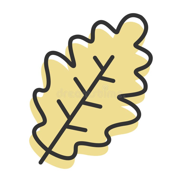 Isolated Colored Autumn Leaf Icon Flat Style Vector Stock Vector ...