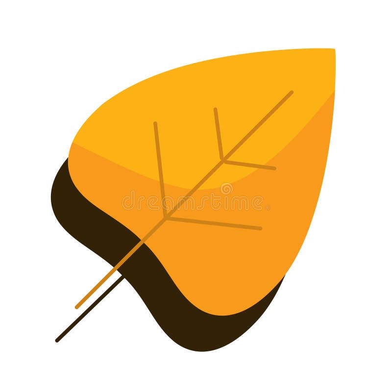 Isolated Colored Autumn Leaf Icon Flat Style Vector Stock Vector ...