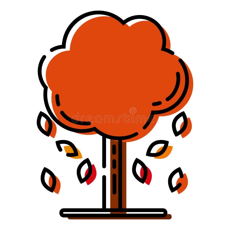Isolated Colored Autumn Tree Sketch Icon Vector Stock Vector ...