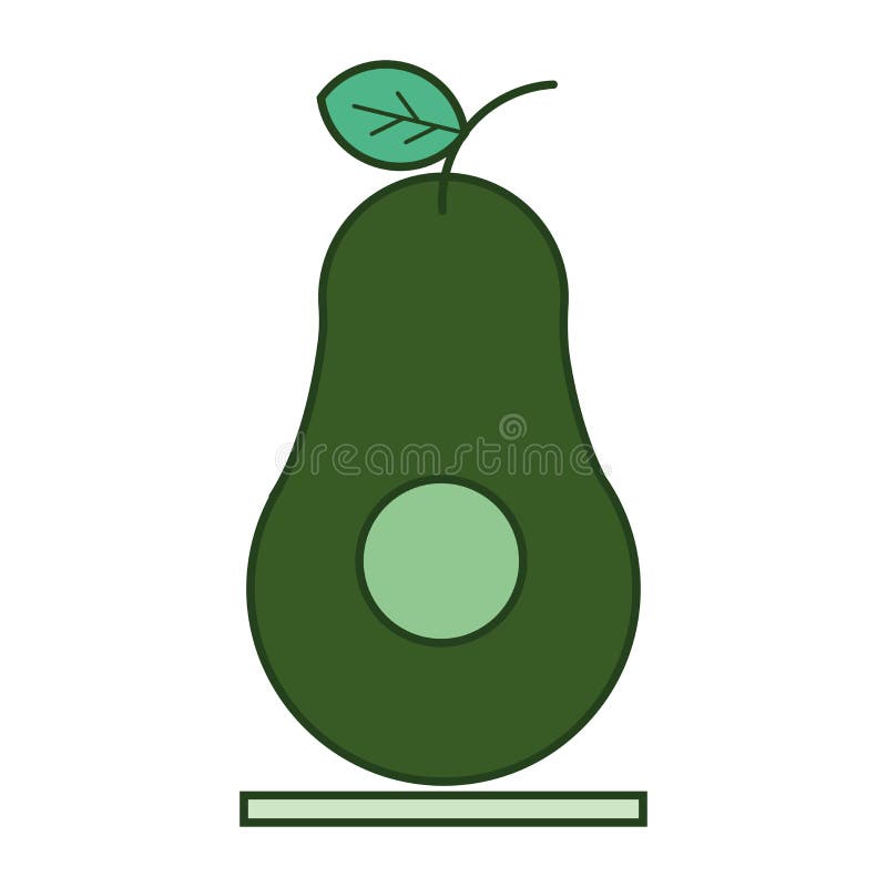 Isolated Colored Avocado Icon Flat Design Vector Stock Vector ...