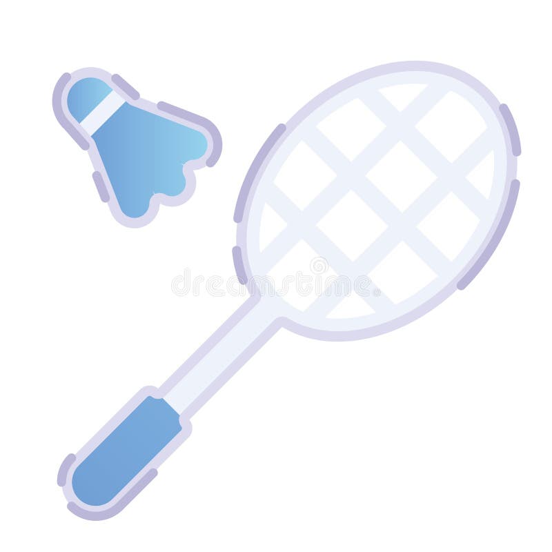 Isolated Colored Badminton Racket and Shuttlecock Icon Vector Stock ...