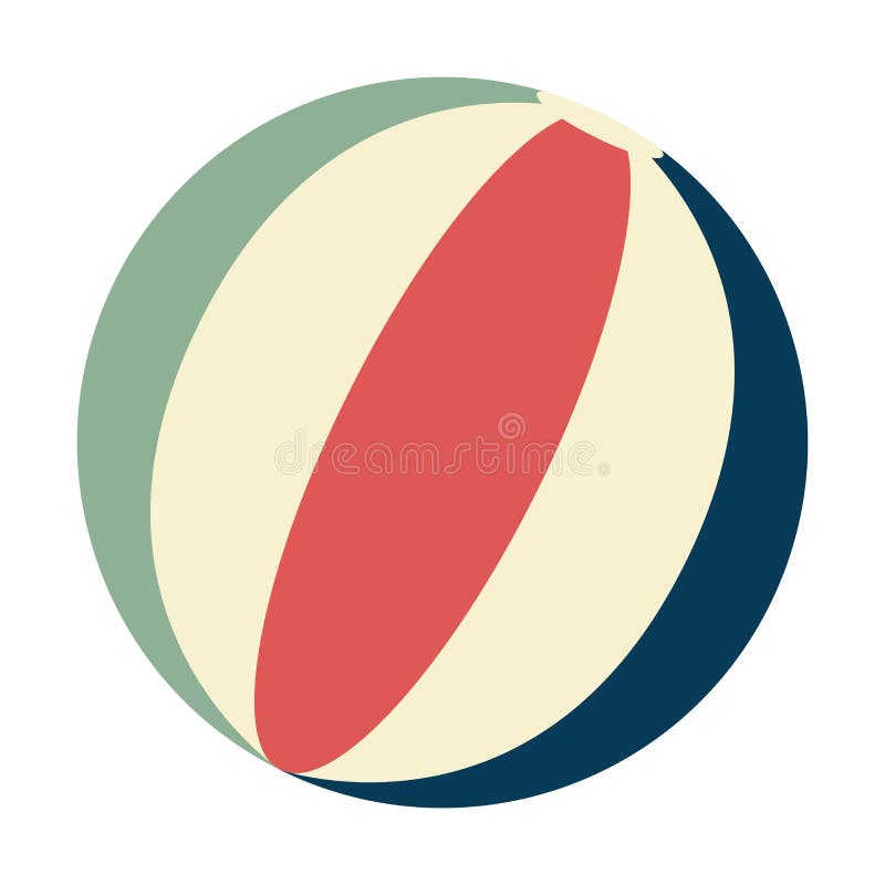 Isolated Colored Beach Ball Icon Flat Design Vector Stock Vector ...