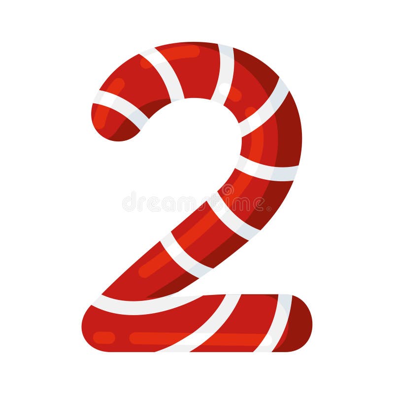 Isolated Colored Candy Number 2 Typography Vector Stock Vector ...