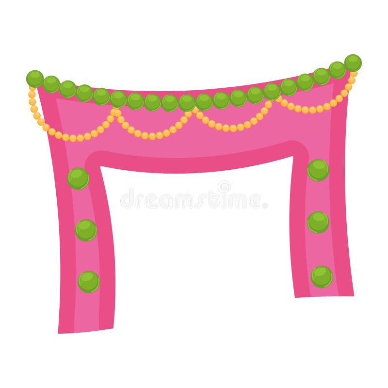 Isolated Colored Carnival Platform Gate Vector Stock Illustration ...