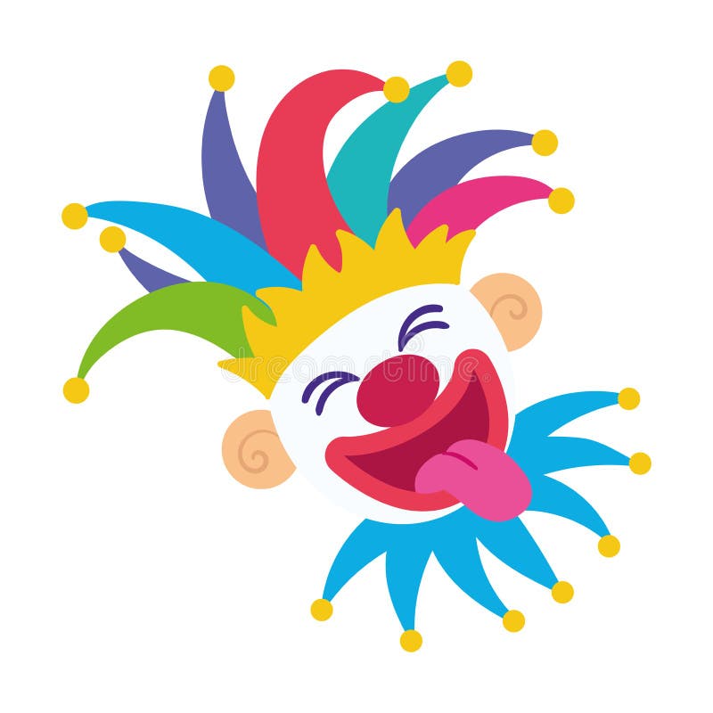 Isolated Colored Clown Jester Avatar Vector Stock Vector - Illustration ...