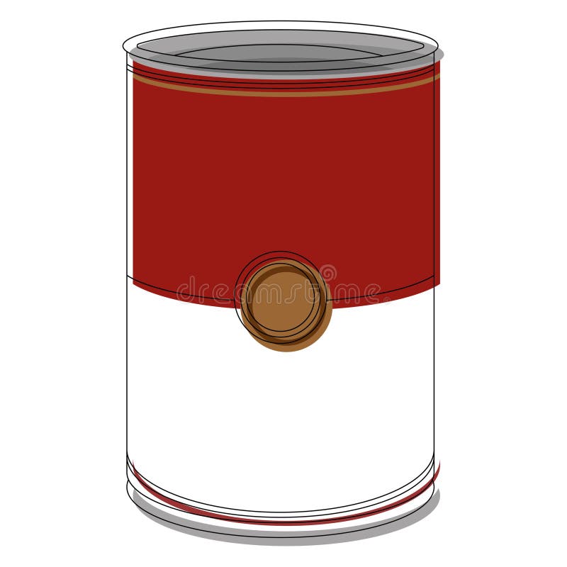 Isolated Colored Comic Food Can Icon Vector Stock Vector - Illustration ...
