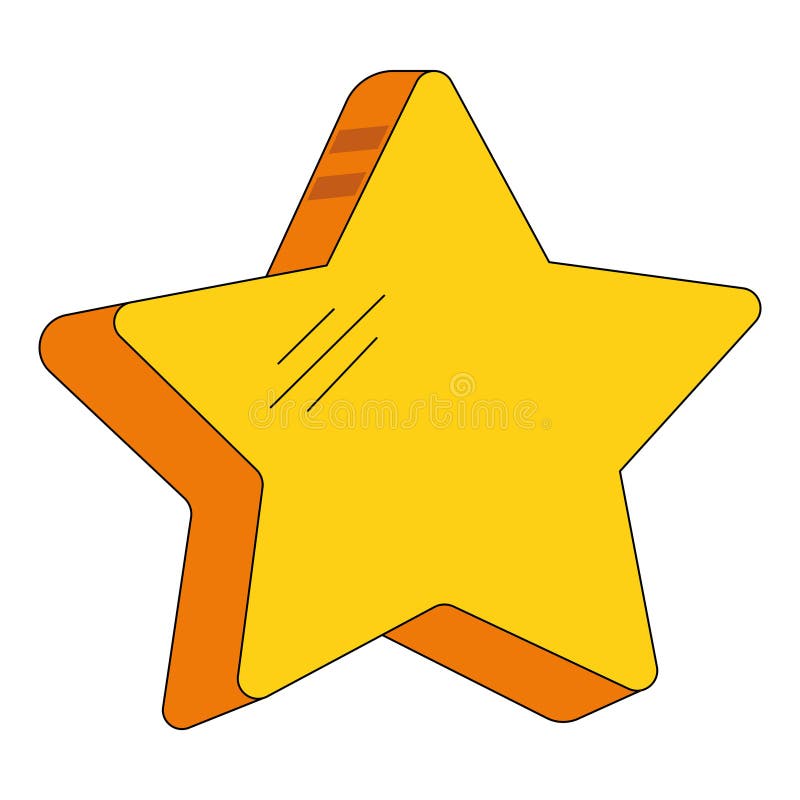Isolated Colored Comic Star Shape Icon Vector Stock Vector ...
