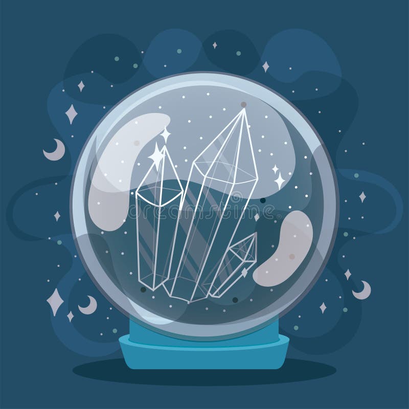 Isolated Colored Crystal Ball with Gemstone Symbols Vector Stock Vector ...
