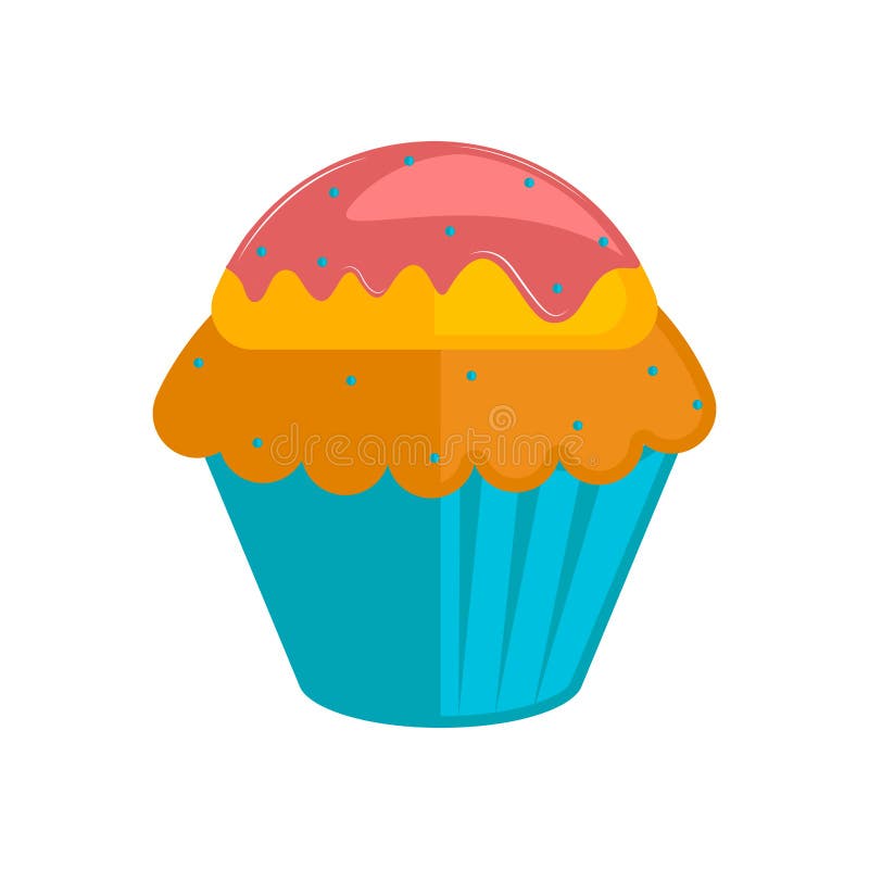 Isolated Colored Cupcake Icon Stock Vector - Illustration of sign ...