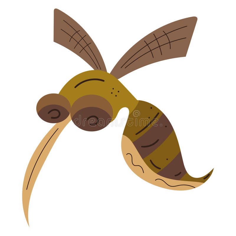 Isolated Colored Cute Fly Sketch Character Vector Stock Vector ...