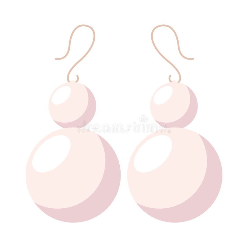 Isolated Colored Earring Icon with Gemstones Vector Stock Vector ...