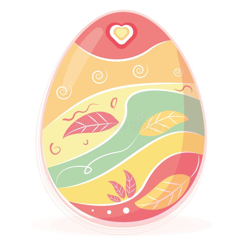 Isolated Colored Easter Egg Spring Season Stock Vector - Illustration ...
