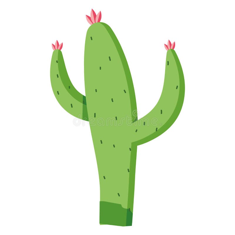 Isolated Colored Green Cactus Flat Design Vector Stock Vector ...