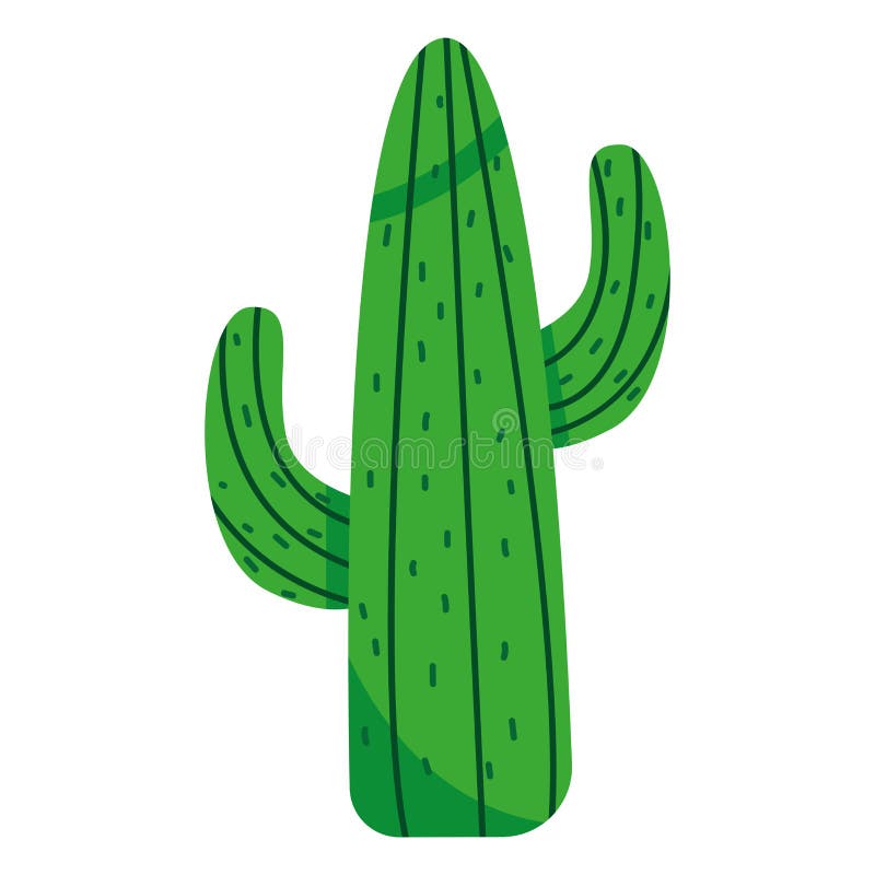 Isolated Colored Green Cactus Flat Design Vector Stock Vector ...