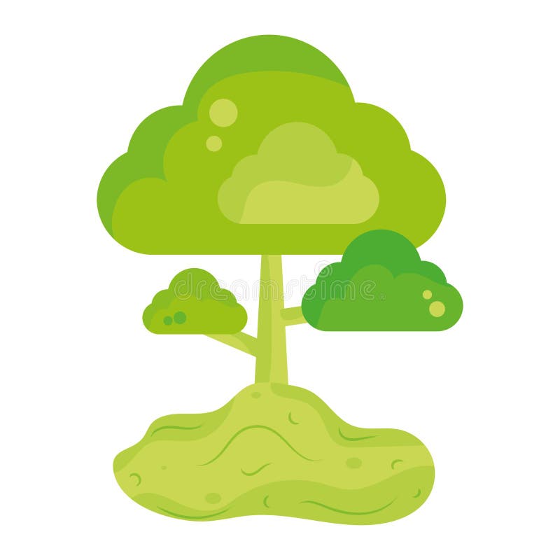 Isolated Colored Green Tree Icon Vector Stock Vector - Illustration of ...