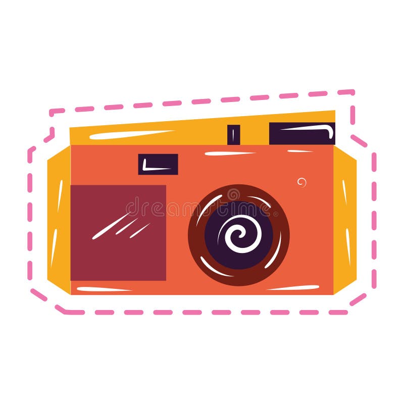 Isolated Colored Groovy Camera Sketch Sticker Icon Vector Stock Vector ... Isolated Colored Groovy Camera Sketch Sticker Icon Vector Stock Vector ...