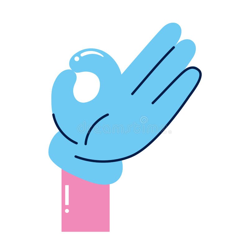 Isolated Colored Hand Signal Emote Vector Stock Vector - Illustration ...