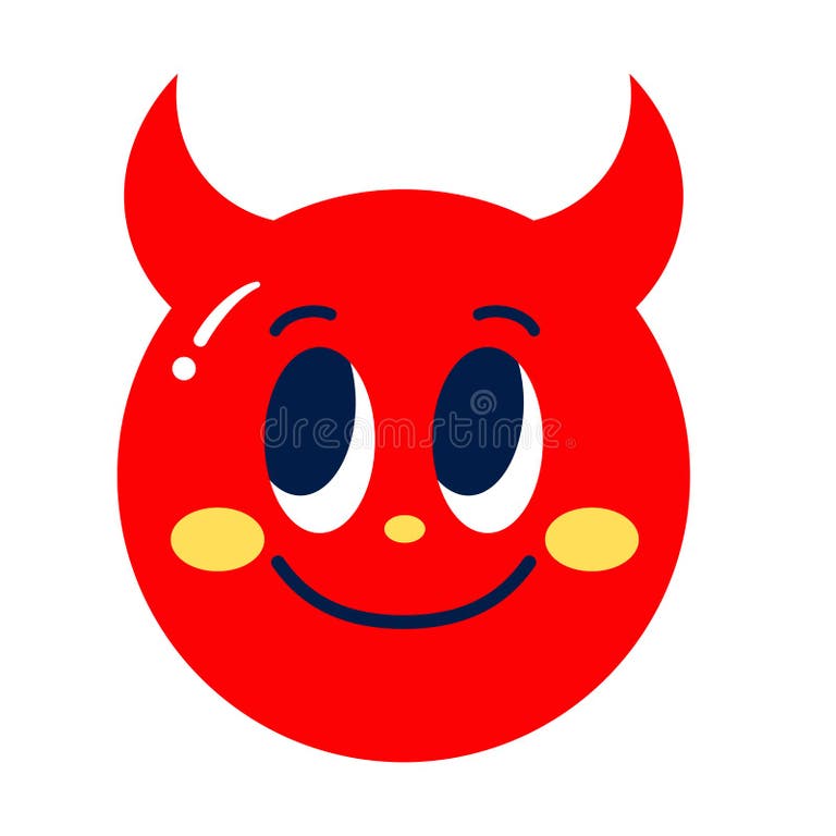 Isolated Colored Happy Devil Emote Vector Stock Vector - Illustration ...