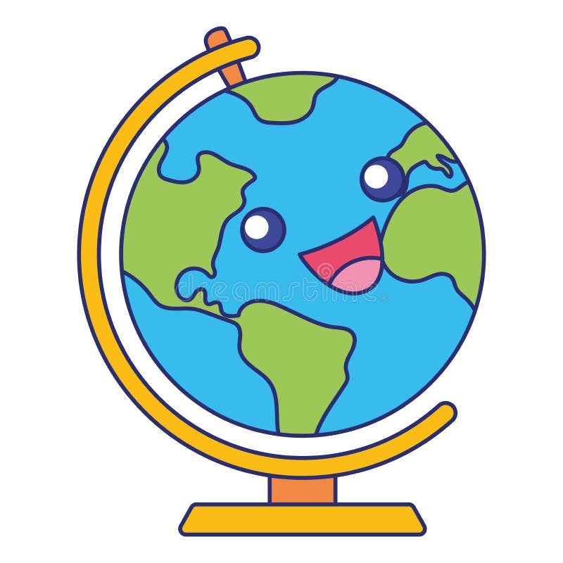 Isolated Colored Happy Earth Globe Character Vector Stock Vector ...