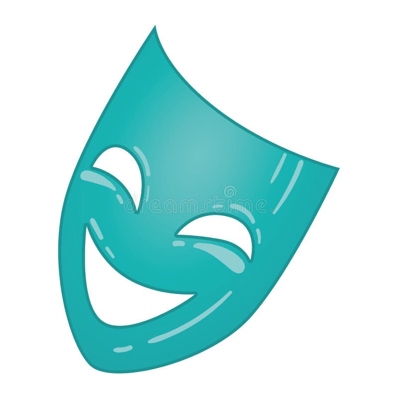 Isolated Colored Happy Theather Mask Icon Flat Design Vector Stock ...