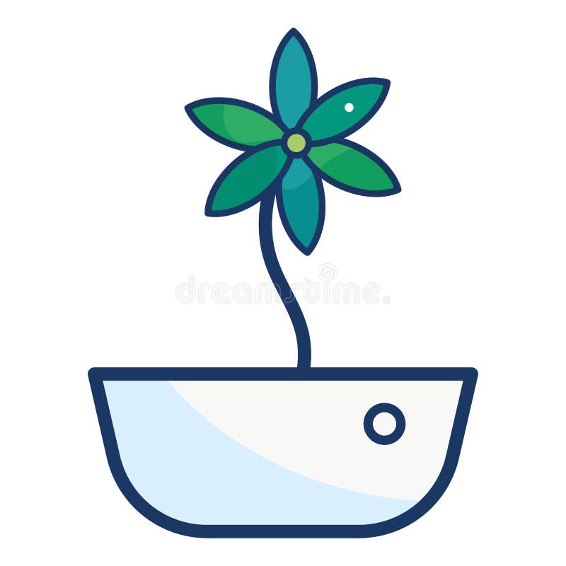 Isolated Colored Indoor Plant Icon Vector Stock Vector - Illustration ...