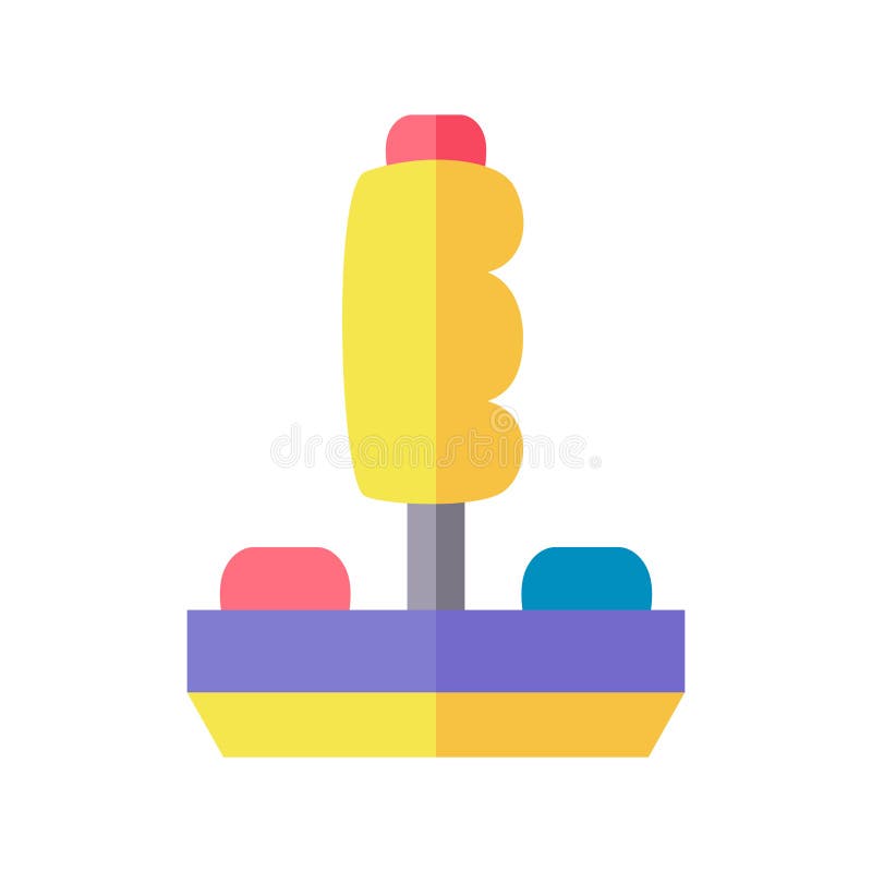 Isolated Colored Joystick Icon with Buttons Stock Vector - Illustration ...