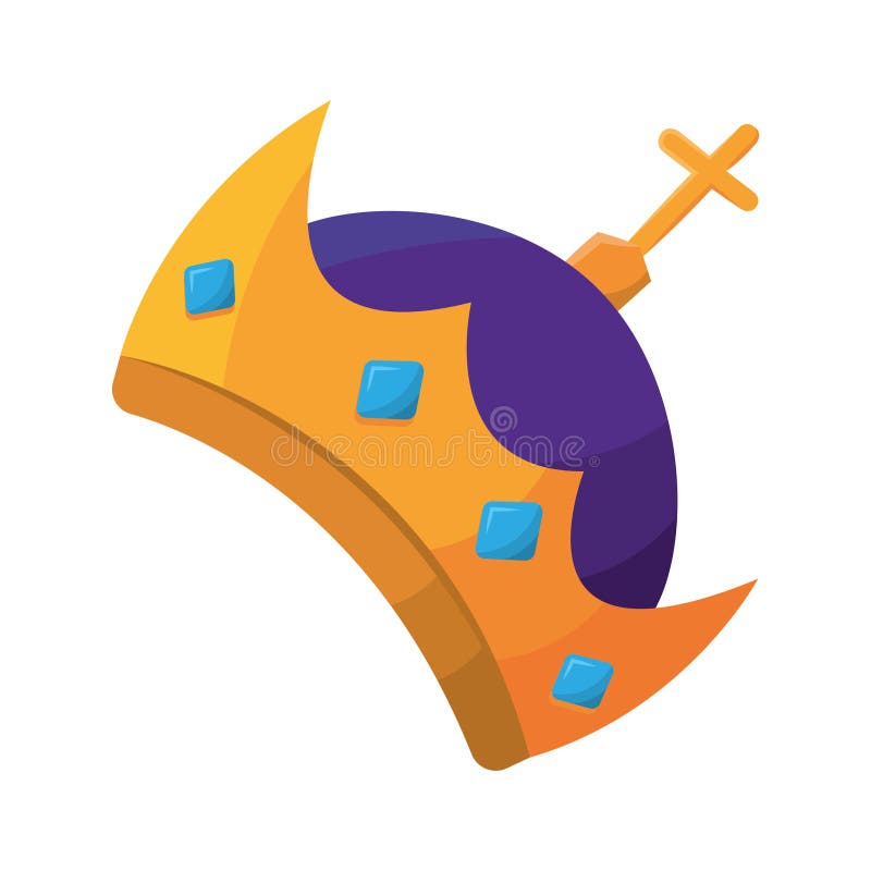 Isolated Colored King or Queen Golden Crown Icon Vector Stock Vector ...