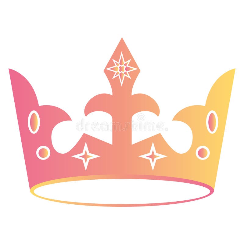 Isolated Colored King or Queen Golden Crown Icon Vector Stock Vector ...
