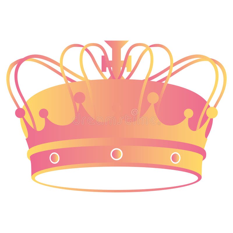 Isolated Colored King or Queen Golden Crown Icon Vector Stock Vector ...