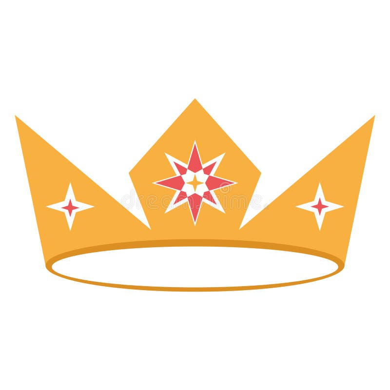Isolated Colored King or Queen Golden Crown Icon Vector Stock Vector ...