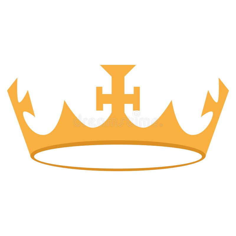 Isolated Colored King or Queen Golden Crown Icon Vector Stock Vector ...