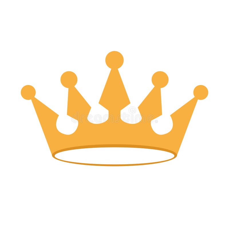 Isolated Colored King or Queen Golden Crown Icon Vector Stock Vector ...
