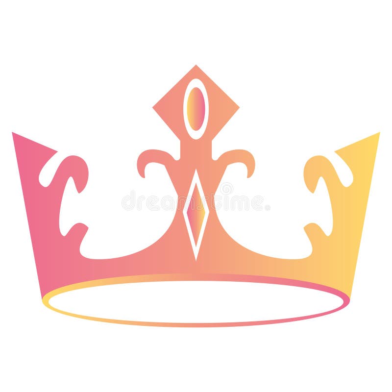 Isolated Colored King or Queen Golden Crown Icon Vector Stock ...