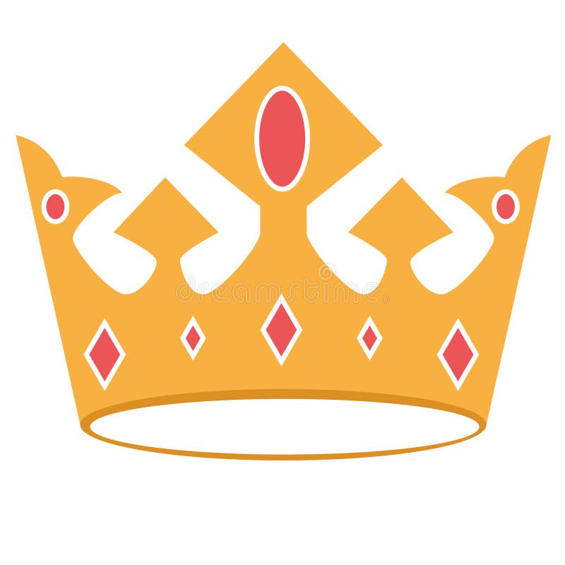 Isolated Colored King or Queen Golden Crown Icon Vector Stock ...