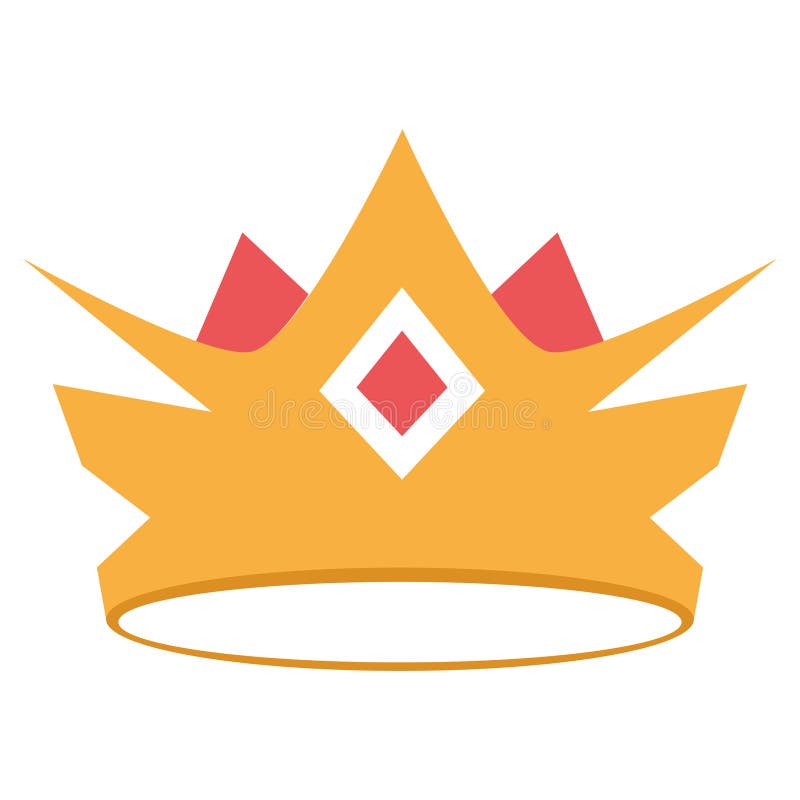 Isolated Colored King or Queen Golden Crown Icon Vector Stock Vector ...