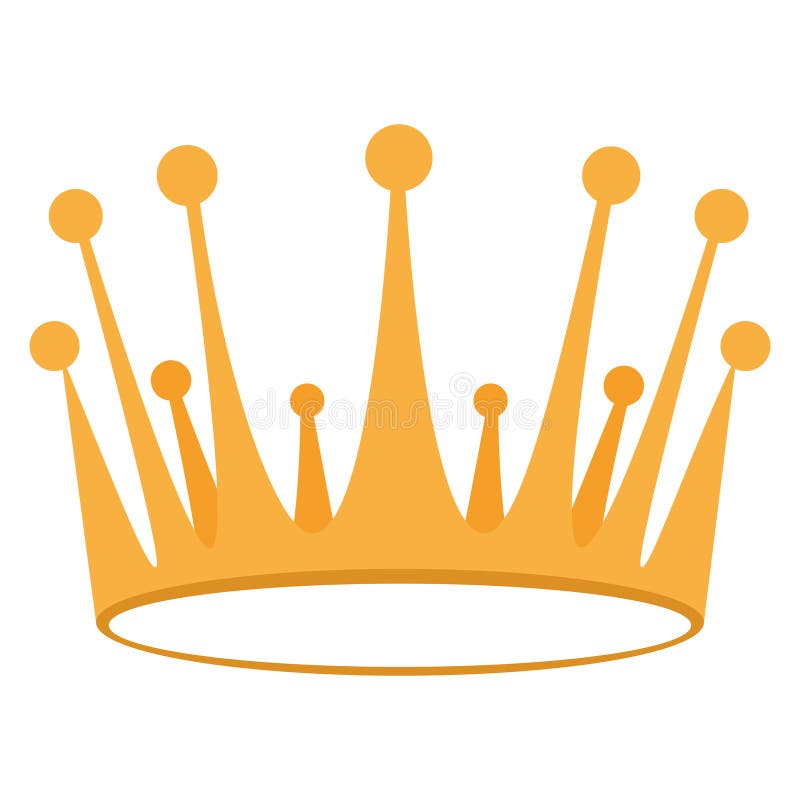 Isolated Colored King or Queen Golden Crown Icon Vector Stock Vector ...